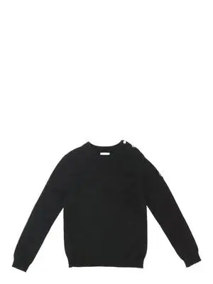 Jean Paul Gaultier 1990 Logo-appliqué Wool Jumper - Black