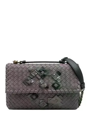 Bottega Veneta Small Nappa Intrecciato Olimpia Shoulder Bag - Purple