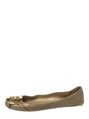 Gucci Interlocking G Ballet Flats - Gold