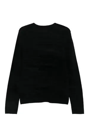 Gianfranco Ferre 1990s Ribbed V-neck Sweater - Black