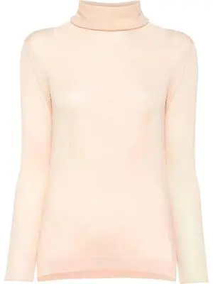 Chloé Turtleneck Cashmere Sweater - Pink
