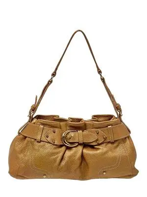 AIGNER Leather Shoulder Bag - Gold
