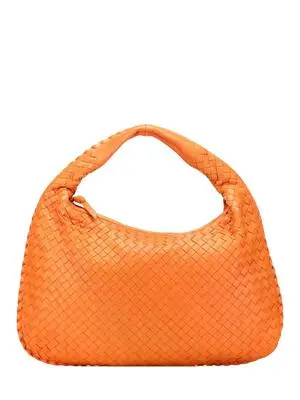 Bottega Veneta Nappa Intrecciato Veneta Hobo Bag - Orange