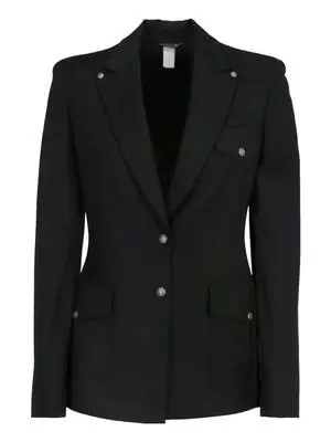 Versace 2000s Wool Blazer - Black