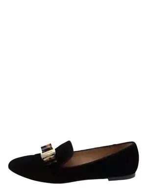 FERRAGAMO Leather Loafers - Black
