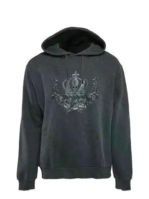 Dolce & Gabbana Crest-motif Hoodie - Grey