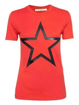 Givenchy Star-print Cotton T-shirt - Red