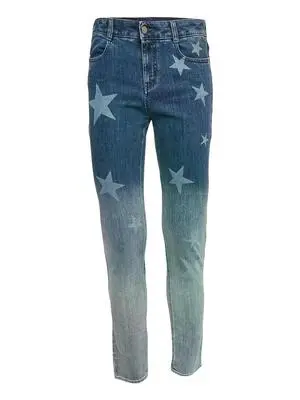 Stella McCartney Star-print Straight Leg Jeans - Blue
