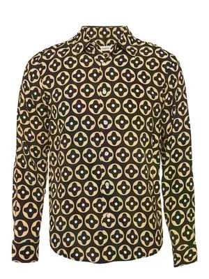Sandro Geometric-print Shirt - Brown