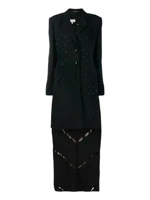 Gianfranco Ferre 1990s Embroidered Dress-jacket Set - Black