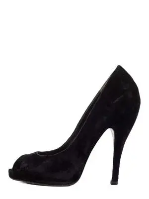 Gucci 120mm Velvet Heeled Pumps - Black