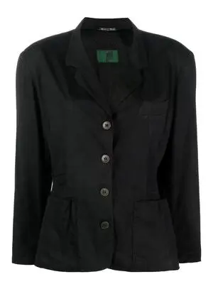 Jean Paul Gaultier 1980s Narrow Notch Lapels Blazer - Black