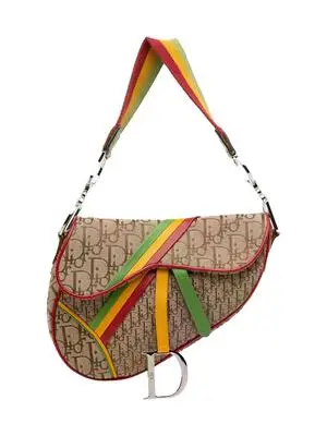 Dior Diorissimo Rasta Saddle Shoulder Bag Brown