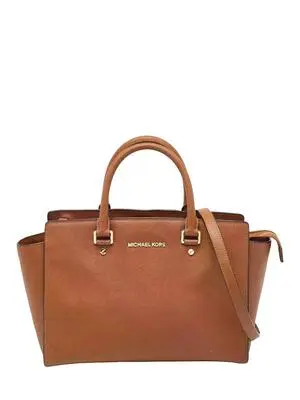 Michael Kors Leather Tote Bag - Brown