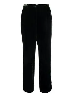 Valentino Garavani 1980s Straight-leg Velvet Trousers - Green