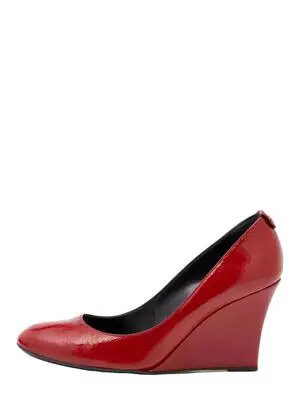 Gucci 125mm Leather Wedge Pumps - Red