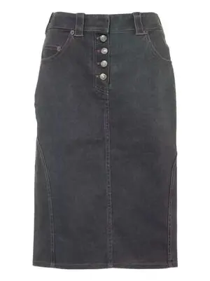 Dior 2003 Denim Midi Skirt - Grey