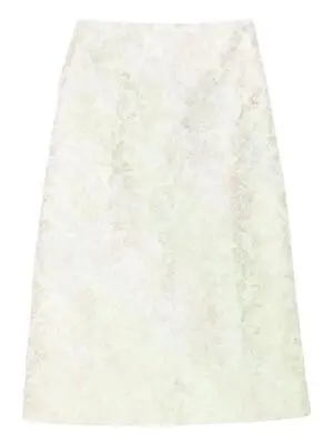 Dior 2010s Embroidery Midi Skirt - Neutrals