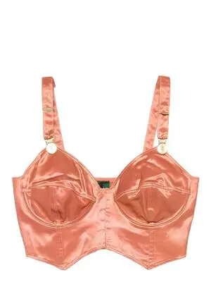 JEAN PAUL GAULTIER 1991 Dollar-sign Bustier Top - Pink