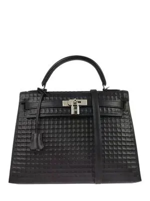Hermès 2003 Kelly 32 Sellier Two-way Handbag - Black