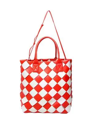 Bottega Veneta Intrecciato Cabat Tote Bag - Red