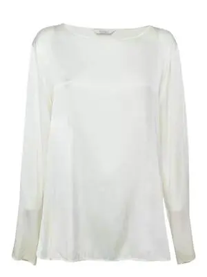 MAX MARA Satin Long-Sleeve Blouse
