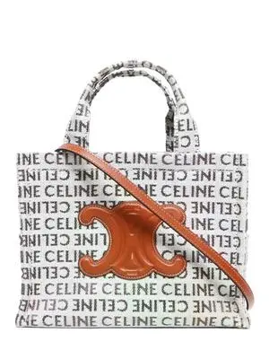 Celine Cabas Thais Tote Bag - White