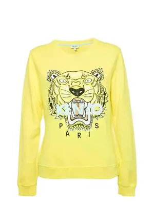 Kenzo Tiger-embroidered Sweatshirt - Yellow