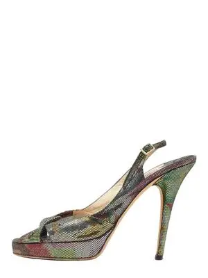 JIMMY CHOO 120mm Metallic Heeled Sandals - Silver