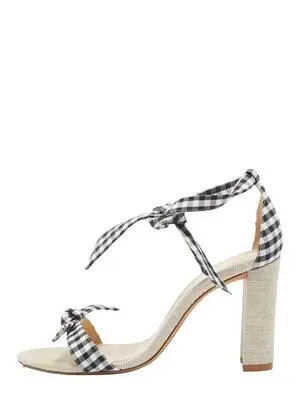 ALEXANDRE BIRMAN 100mm Gingham Heeled Sandals - Black
