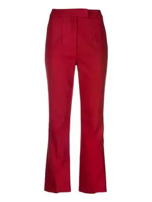 John Galliano 1990s Straight-leg Wool Trousers - Red
