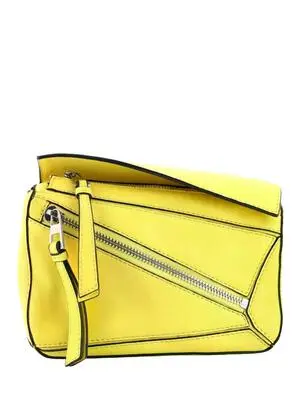 Loewe Puzzle Bumbag Leather Mini Belt Bag - Yellow