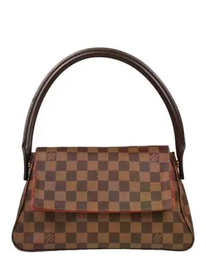 LOUIS VUITTON 2006 Damier Mini Looping Handbag - Brown