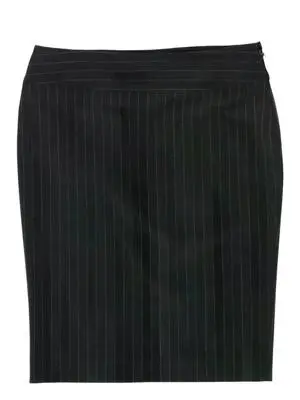 Gucci 2000s Pinstripe Mini Skirt - Black