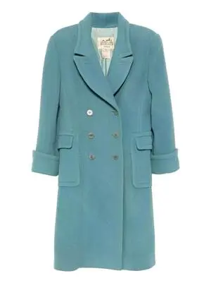 Hermès 1990-2000s Double-breasted Coat - Blue