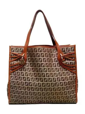 Fendi Zucchino Tote Bag - Brown