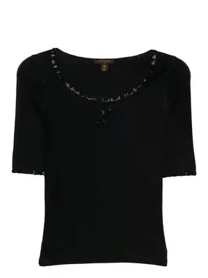 LOUIS VUITTON 1990-2000s Short Sleeve Top - Black