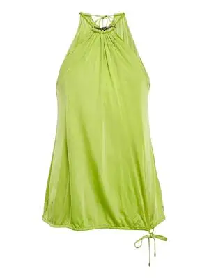 Roberto Cavalli Halterneck Sleeveless Top - Green