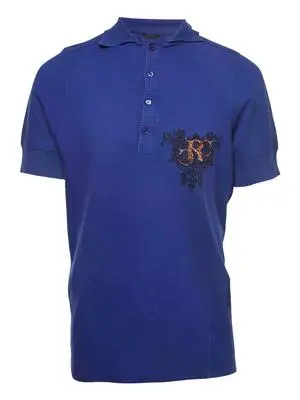 Roberto Cavalli Cotton Polo Shirt - Purple