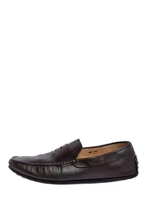 TOD'S Vintage Leather Loafers - Brown