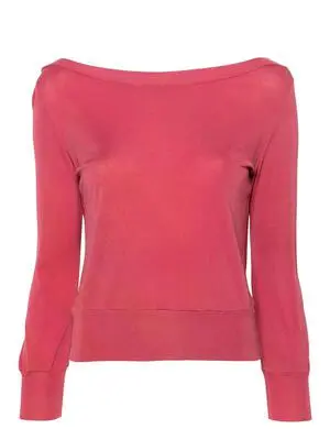 Emilio Pucci 2000s Open-back Jersey Blouse - Pink