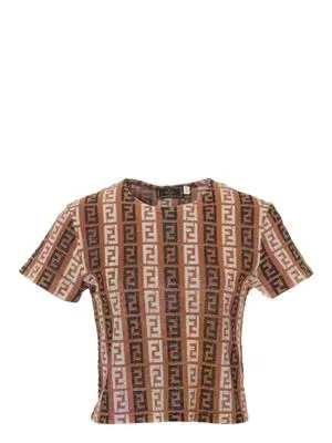 Fendi 1980-1990 Ff Logo T-shirt - Brown