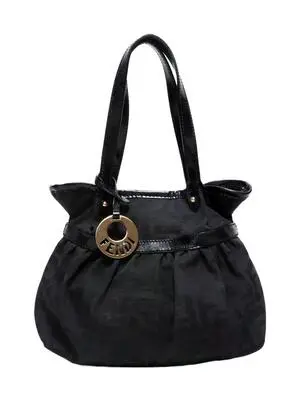 Fendi Zucca Shoulder Bag - Black