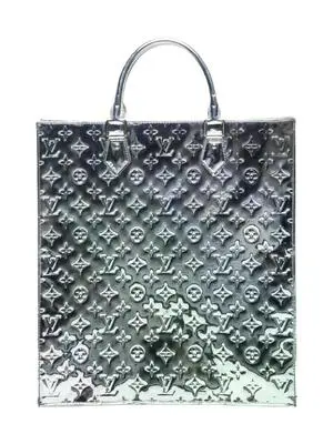 LOUIS VUITTON 2009 Miroir Sac Plat Leather Tote Bag - Silver