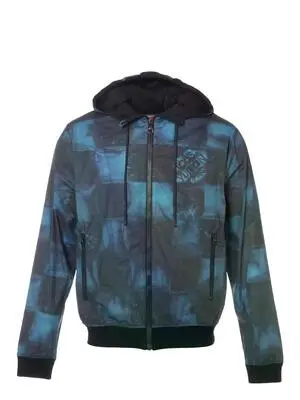 LOUIS VUITTON 2021 Damier Salt-print Hooded Jacket - Blue