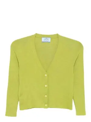 Prada V-neck Cardigan - Green