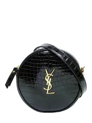 Saint Laurent Round Chain Shoulder Bag - Black