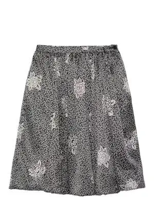 Giorgio Armani 1990s Floral Mini Skirt - Black