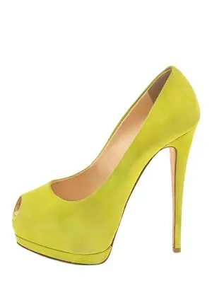 GIUSEPPE ZANOTTI Peep-toe Platform Pumps - Green