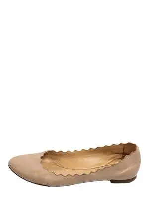 Chloé Lauren Scalloped-trim Ballet Flats - Pink